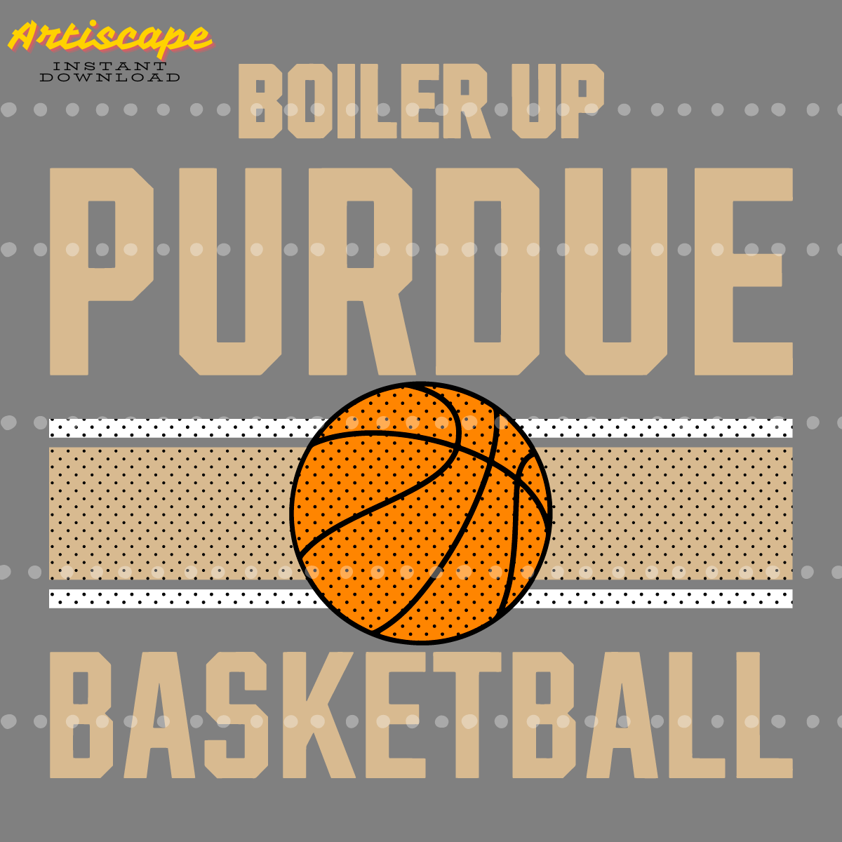Boiler Up Purdue Basketball NCAA Svg Digital Download - Inspire Uplift