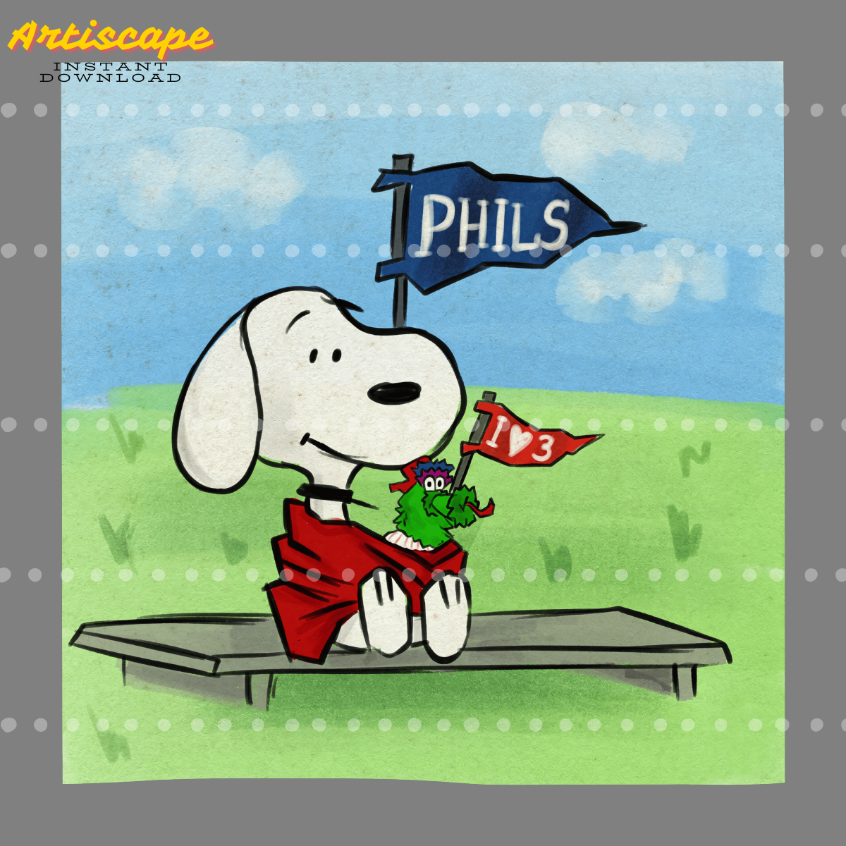 Phillies Snoopy Baseball MLB Phillie Phanatic Png | Inspire Uplift