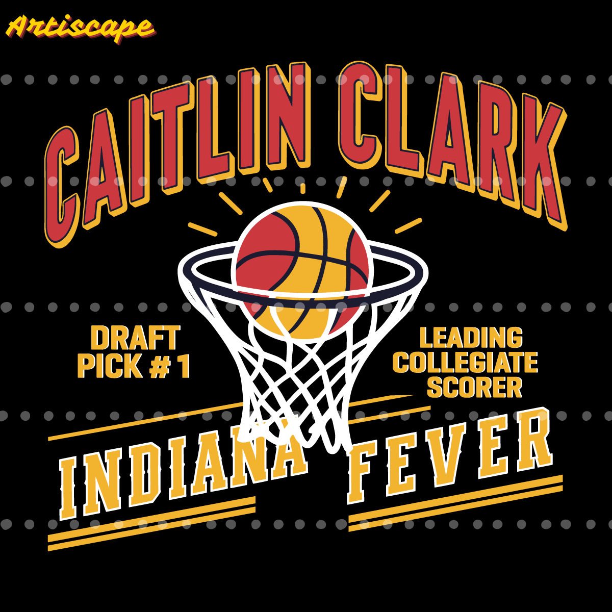 Caitlin Clark Indiana Fever Basketball Svg Digital Download | Inspire ...