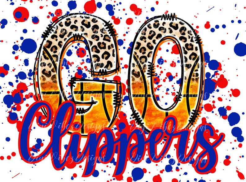 Basketball Splatter Go Clippers PNG Instant Digital Download | Inspire ...