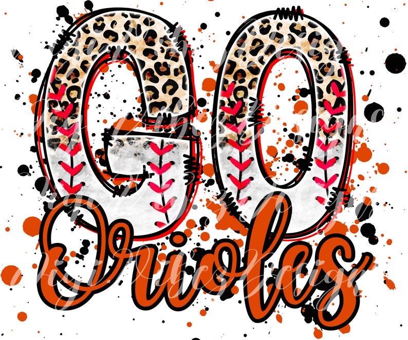 Leopard Baseball Splatter PNG Digital Download | Inspire Uplift