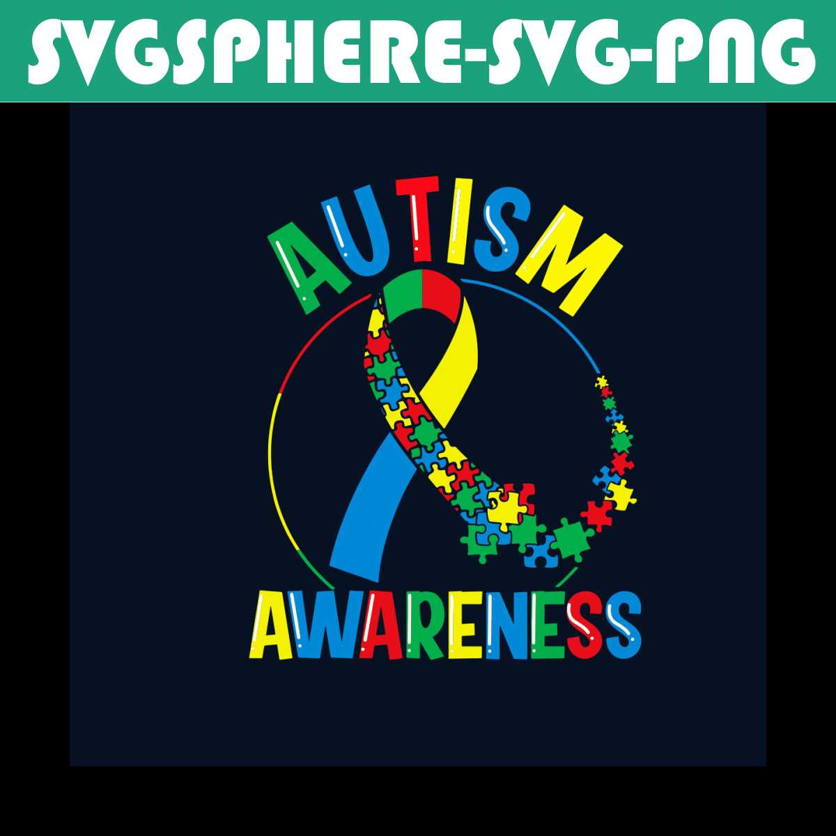 Colorful Autism Awareness Day Puzzle Ribbon Svg, Autism Svg, | Inspire ...
