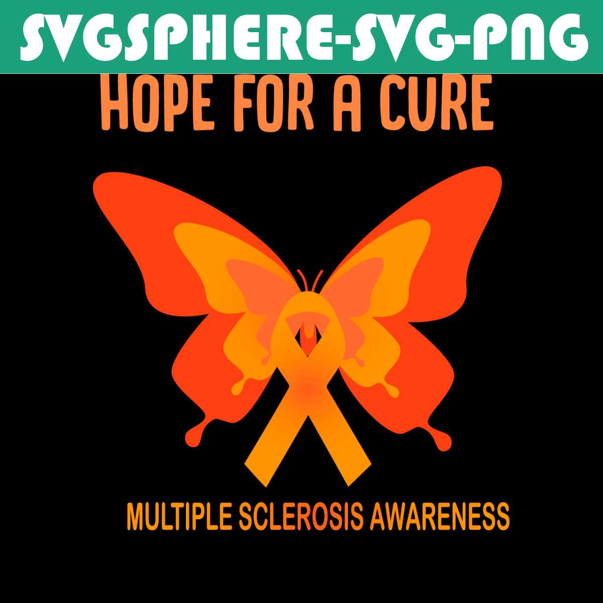 Hope For A Cure Multiple Sclerosis Awareness Svg, Awareness | Inspire ...