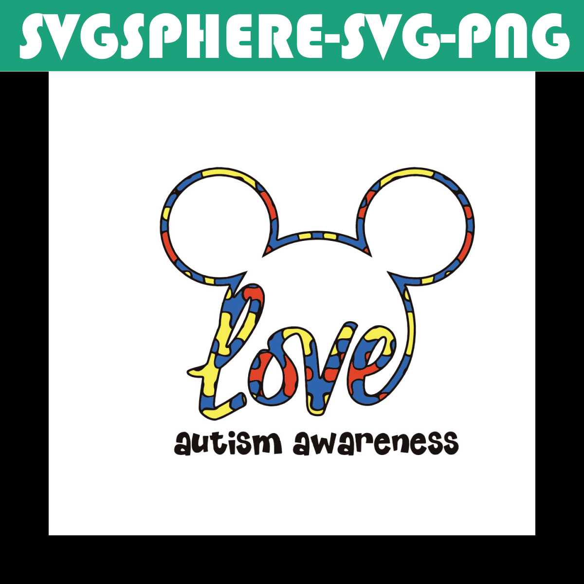 Mickey Love Autism Svg, Autism Svg, Autism Awareness Svg, Aw | Inspire ...
