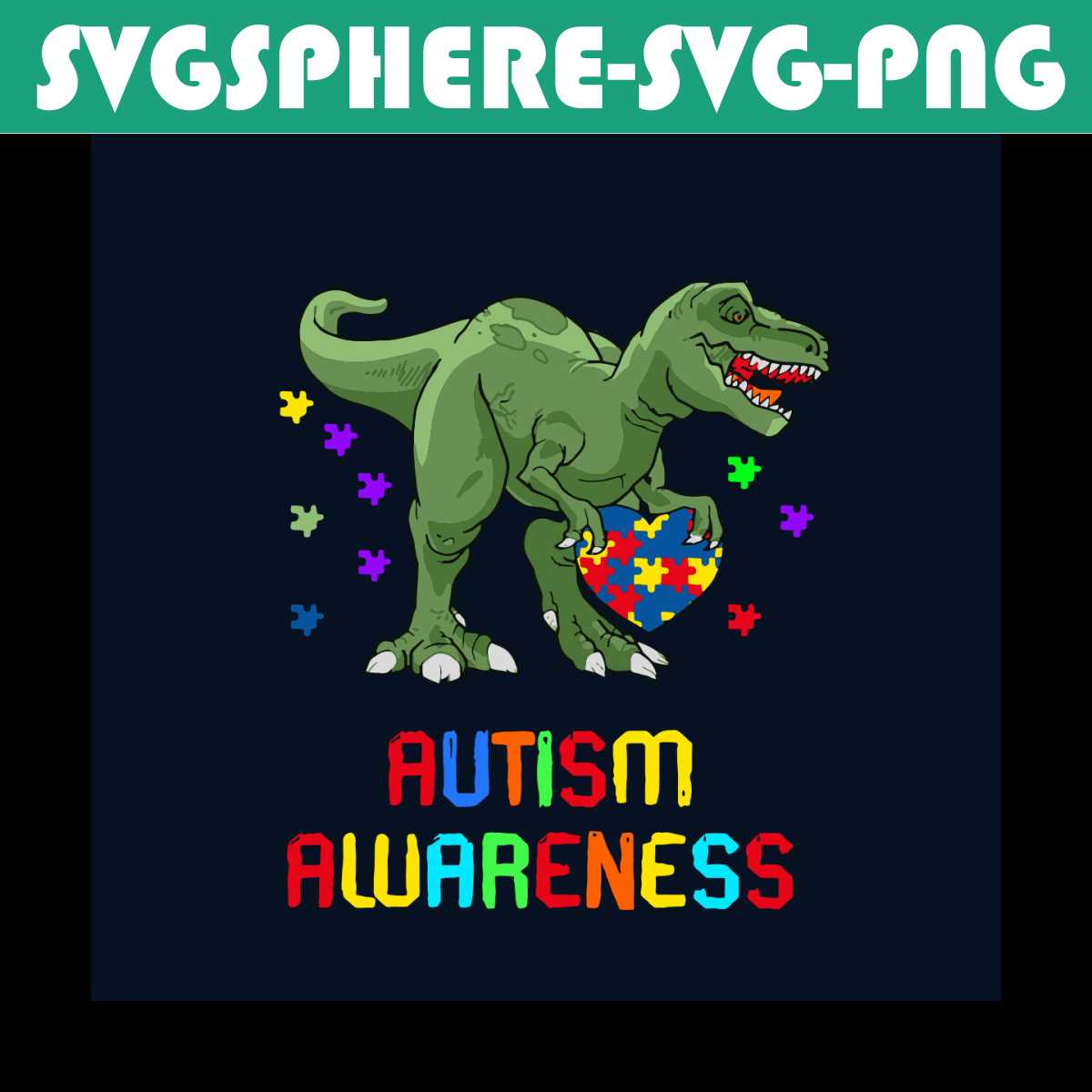 T Rex Autism Awareness Svg, Autism Svg, Autism Dinosaur Svg, | Inspire ...
