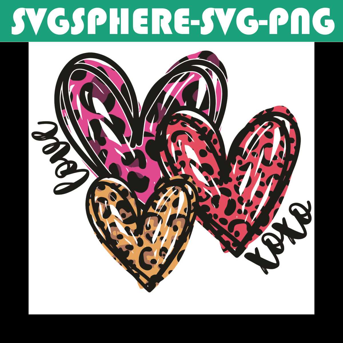 Valentines Day Hearts Svg, Valentine Svg, Heart Svg, Leopard | Inspire ...
