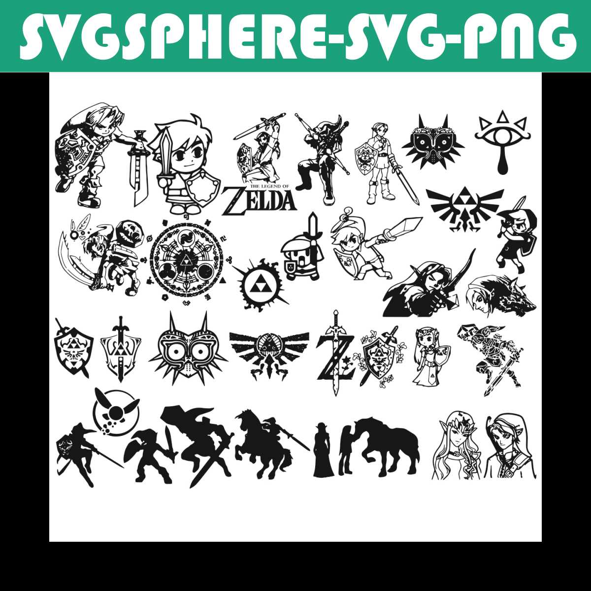 The Legend Of Zelda Svg Bundle, Trending Svg, Legend Of Zeld | Inspire ...