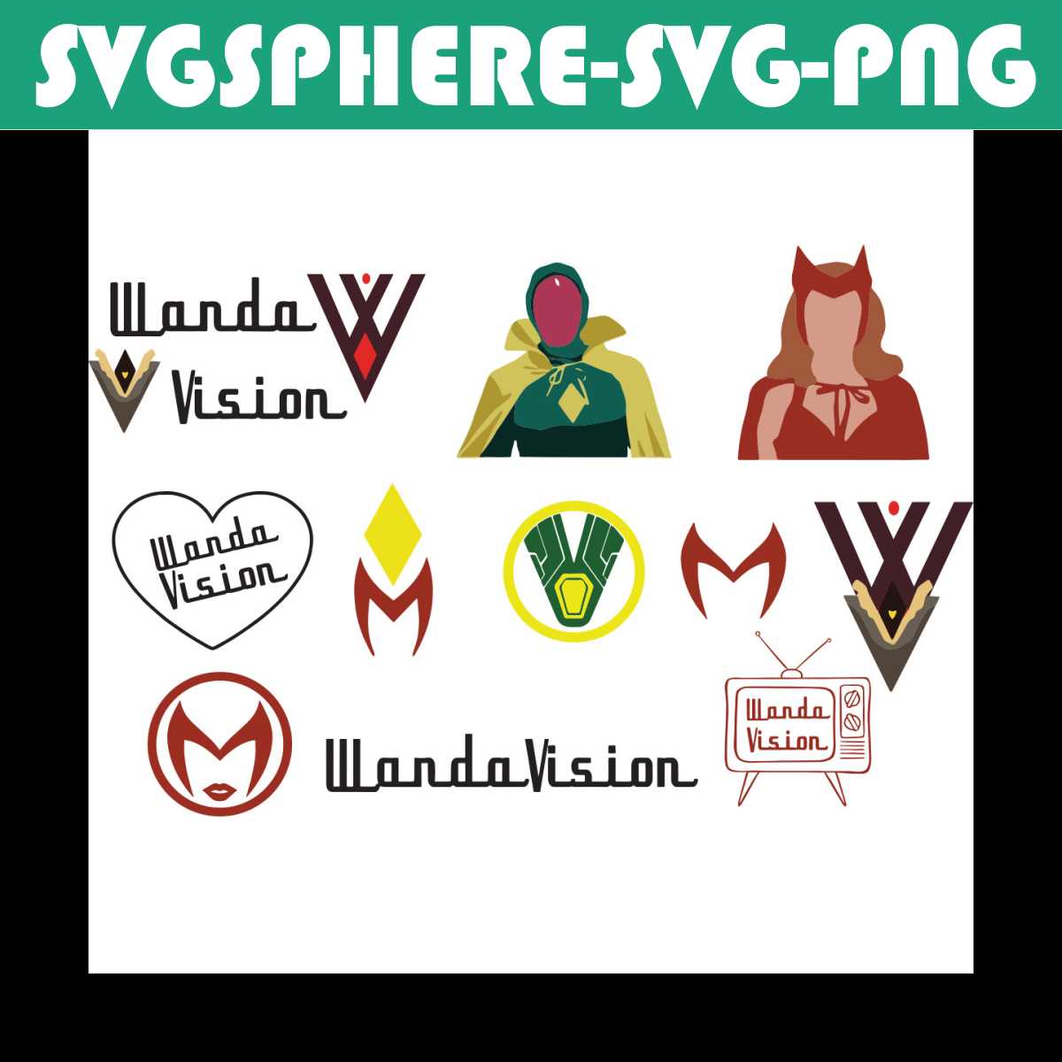 Wanda Vision Svg Bundle, Trending Svg, Wanda Vision Svg, Wan | Inspire ...