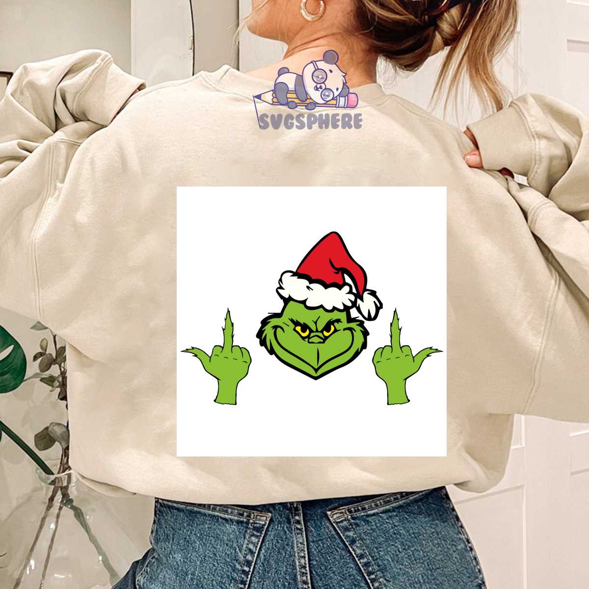 Grinch Middle Finger Svg, Christmas Svg, Grinch Svg, Christm | Inspire ...