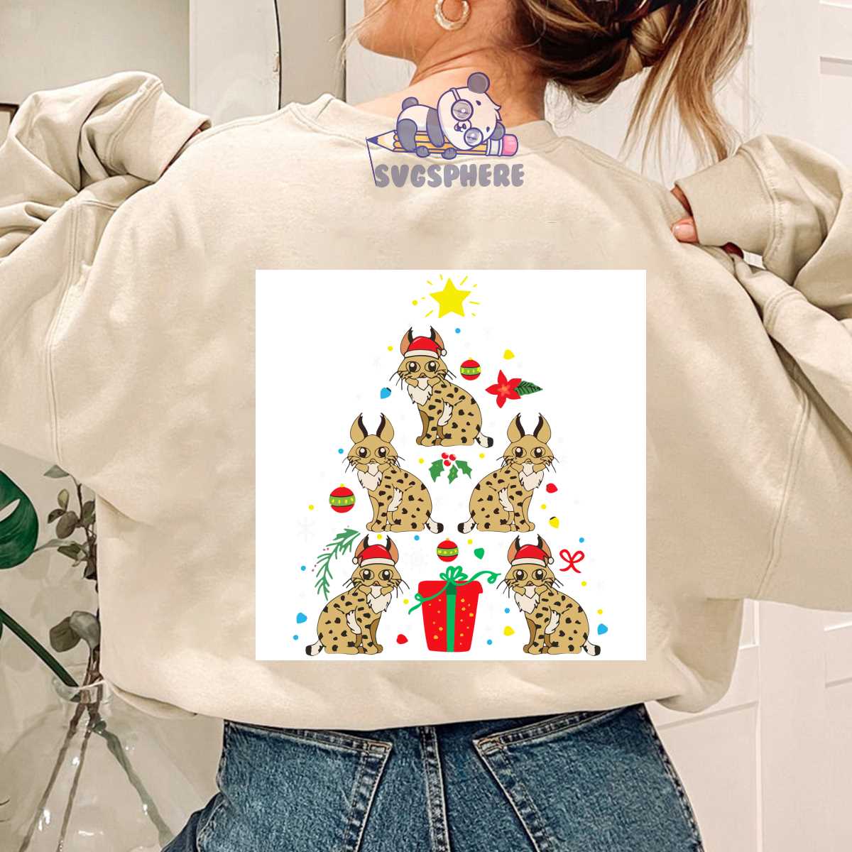 Bobcat Christmas Tree Svg, Christmas Svg, Xmas Svg, Merry Ch | Inspire ...