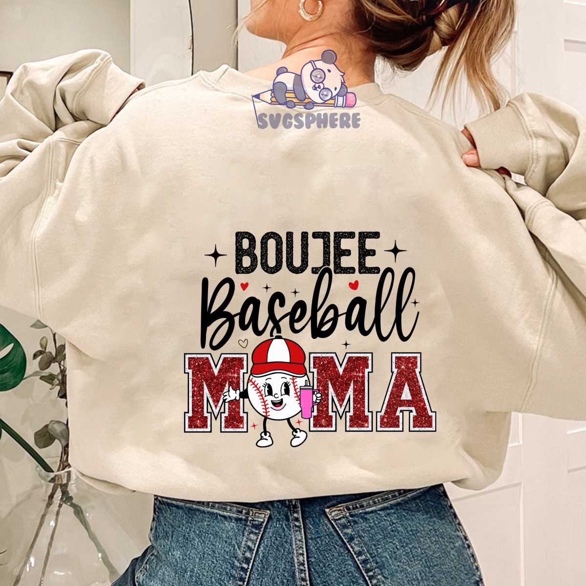 Boujee Baseball Mama PNG | Inspire Uplift