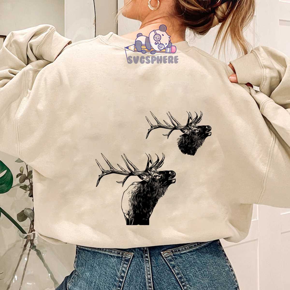 Elk SVG,Png,Ai,Eps,Dxf,Jpg Digital Download File Silhouette, - Inspire ...