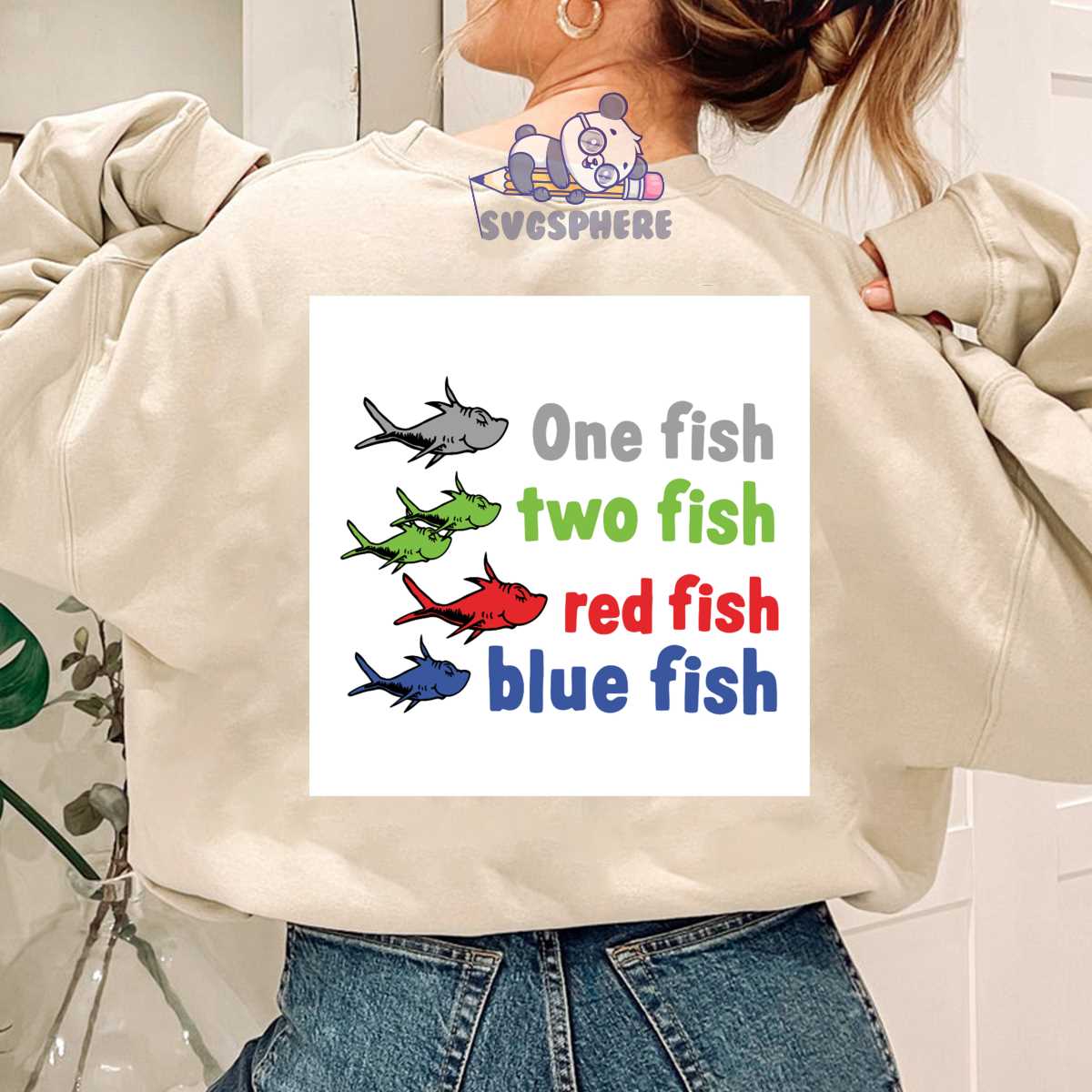 One Fish Two Fish Red Fish Blue Fish Svg, Dr Seuss Svg, Seus | Inspire ...
