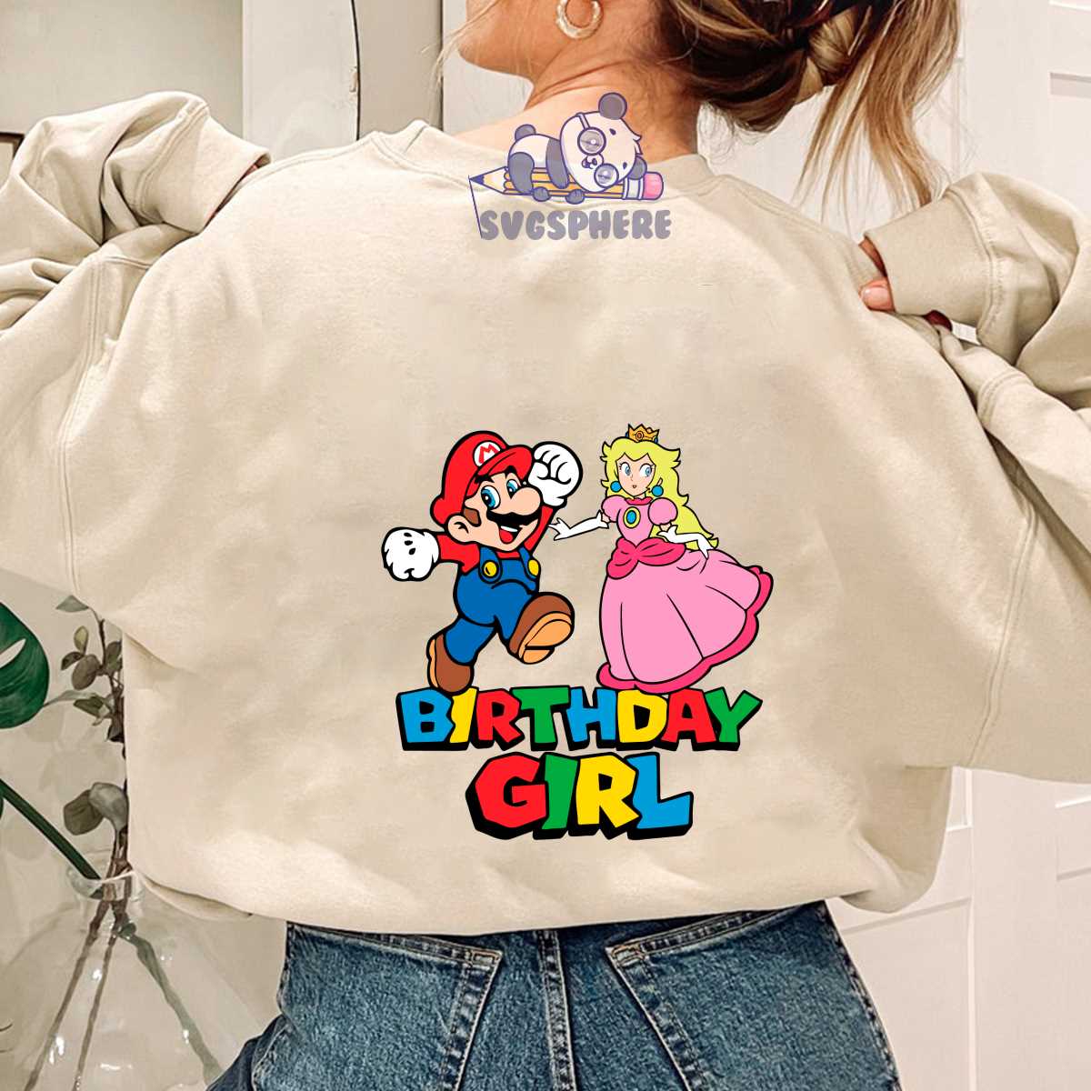 Princess Peach Birthday Girl svg, Princess Peach Birthday pn | Inspire ...