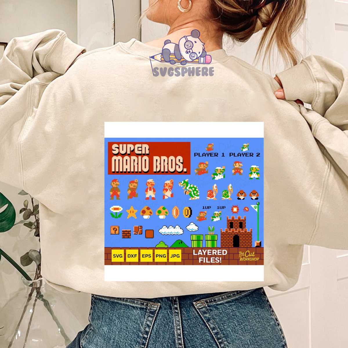 8Bit Pixel Super Mario Bros Bowser Coin Block Layered BUNDLE | Inspire ...