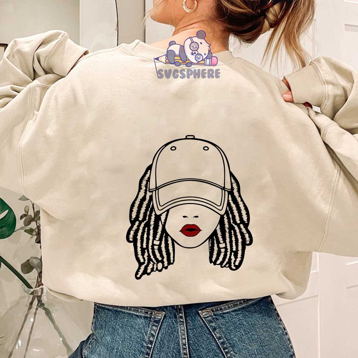 Locs Hair Girl, Svg, Png Files For Cricut Sublimation | Inspire Uplift