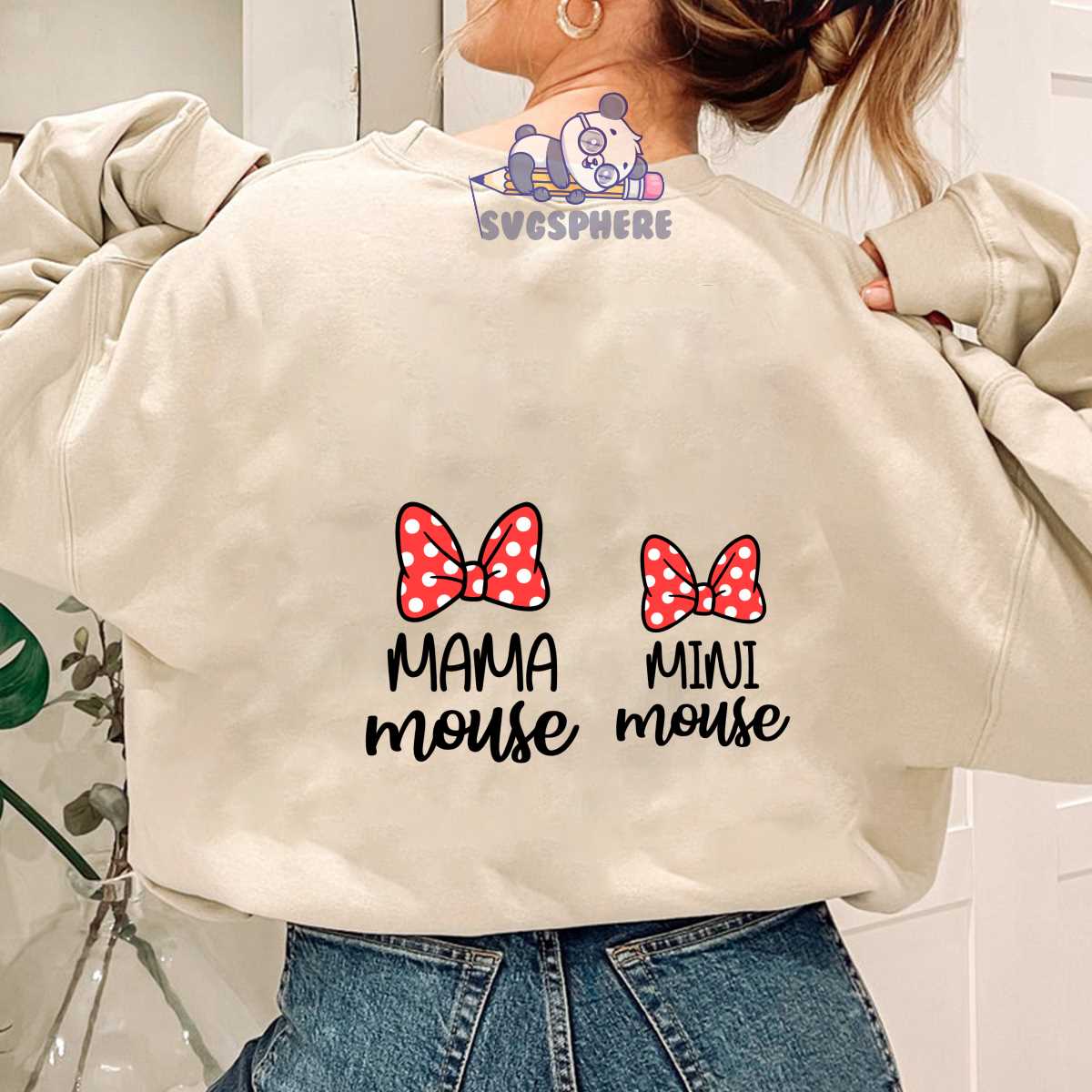 Mama Mouse, Mini Mouse, Dots Bow, Minnie, Family, Svg and Pn | Inspire ...