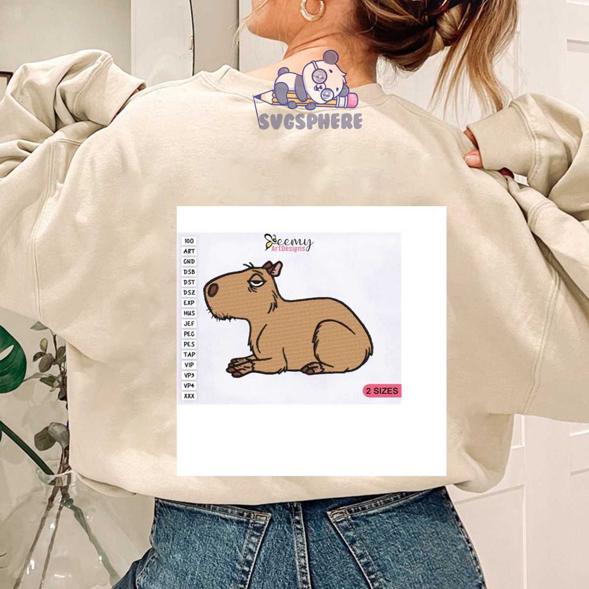 Capybara Madrigal Machine Embroidery Design, Capybara Embroi | Inspire ...