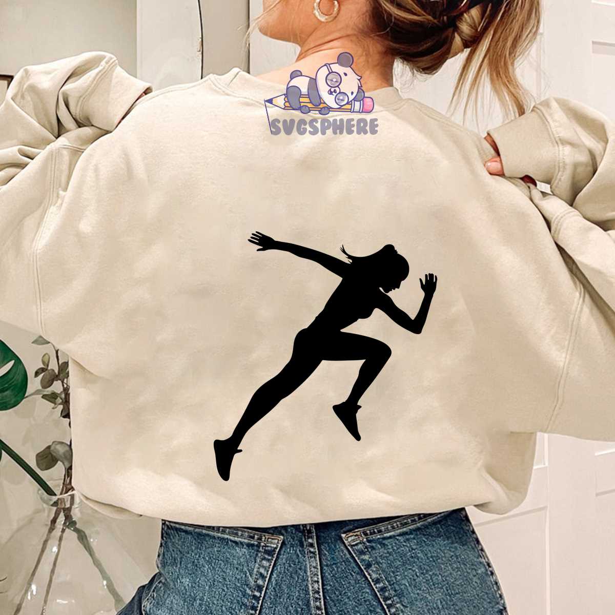 Sprinting Girl SVG Running Woman Clip Art Cut File Silhouett - Inspire ...