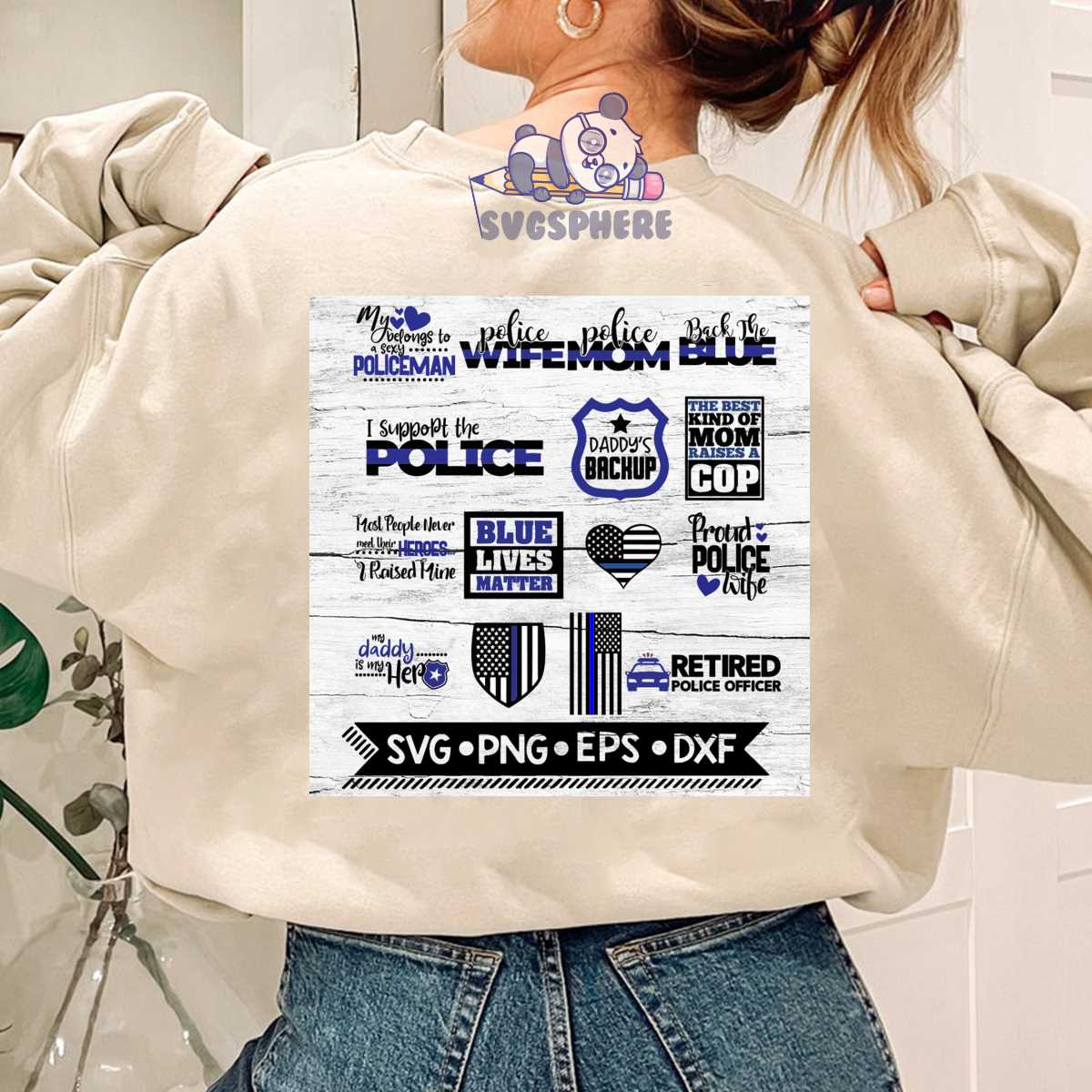 Police Svg, Police Wife Svg, Police Pride, Policeman, Svg, B | Inspire ...