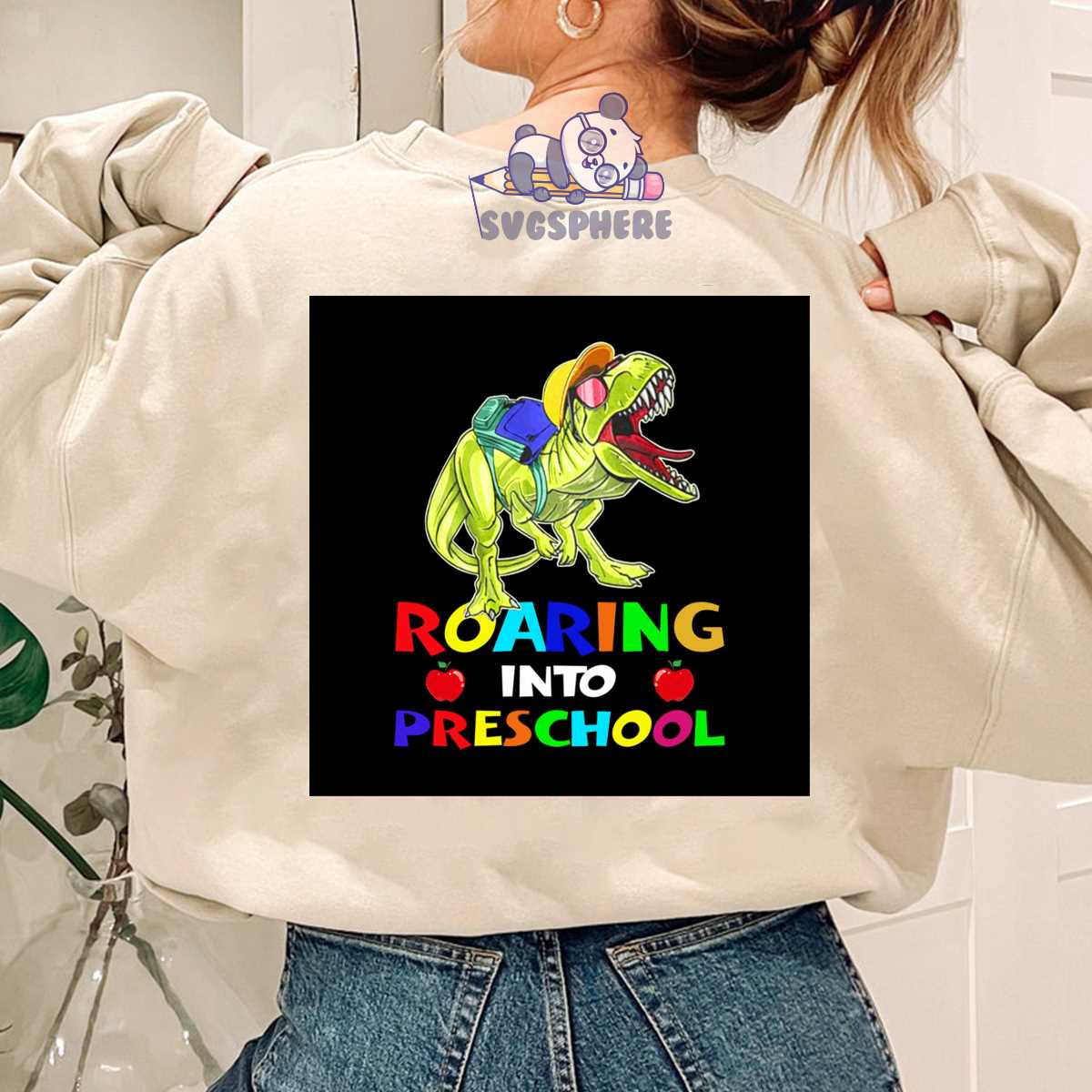 Back to school png, dinosaur roaring into preschool, first d - Inspire ...