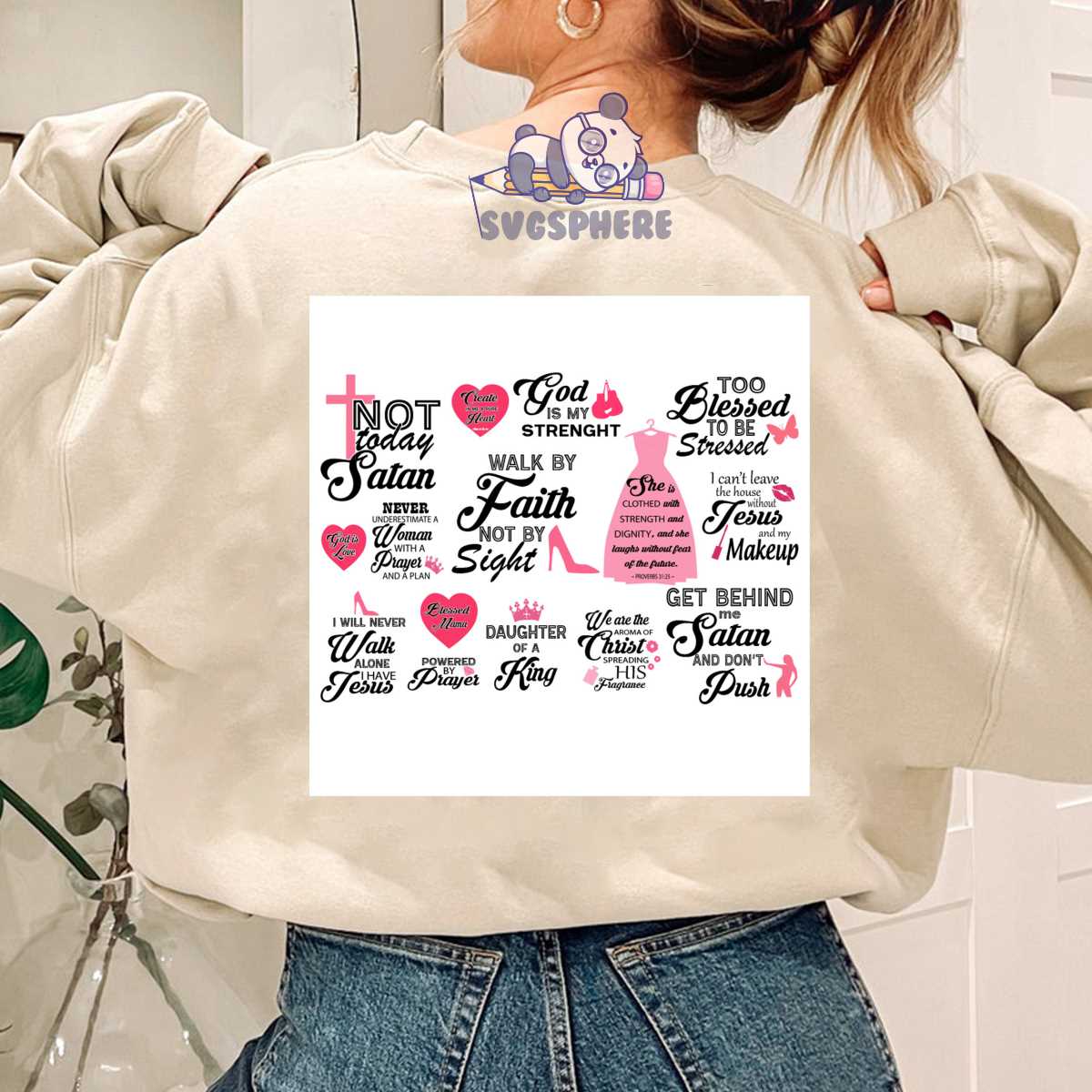 Women of Faith Christian SVG bundle Printable Quotes Bible V | Inspire ...