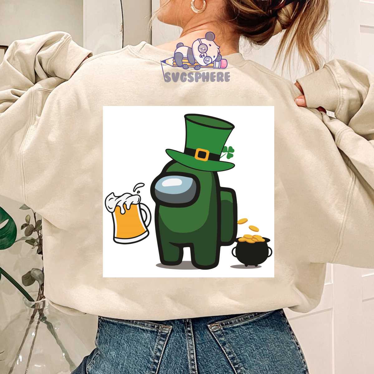 Patrick Among Us Beer Svg, Patrick Svg, Among Us Svg, Leprec - Inspire ...