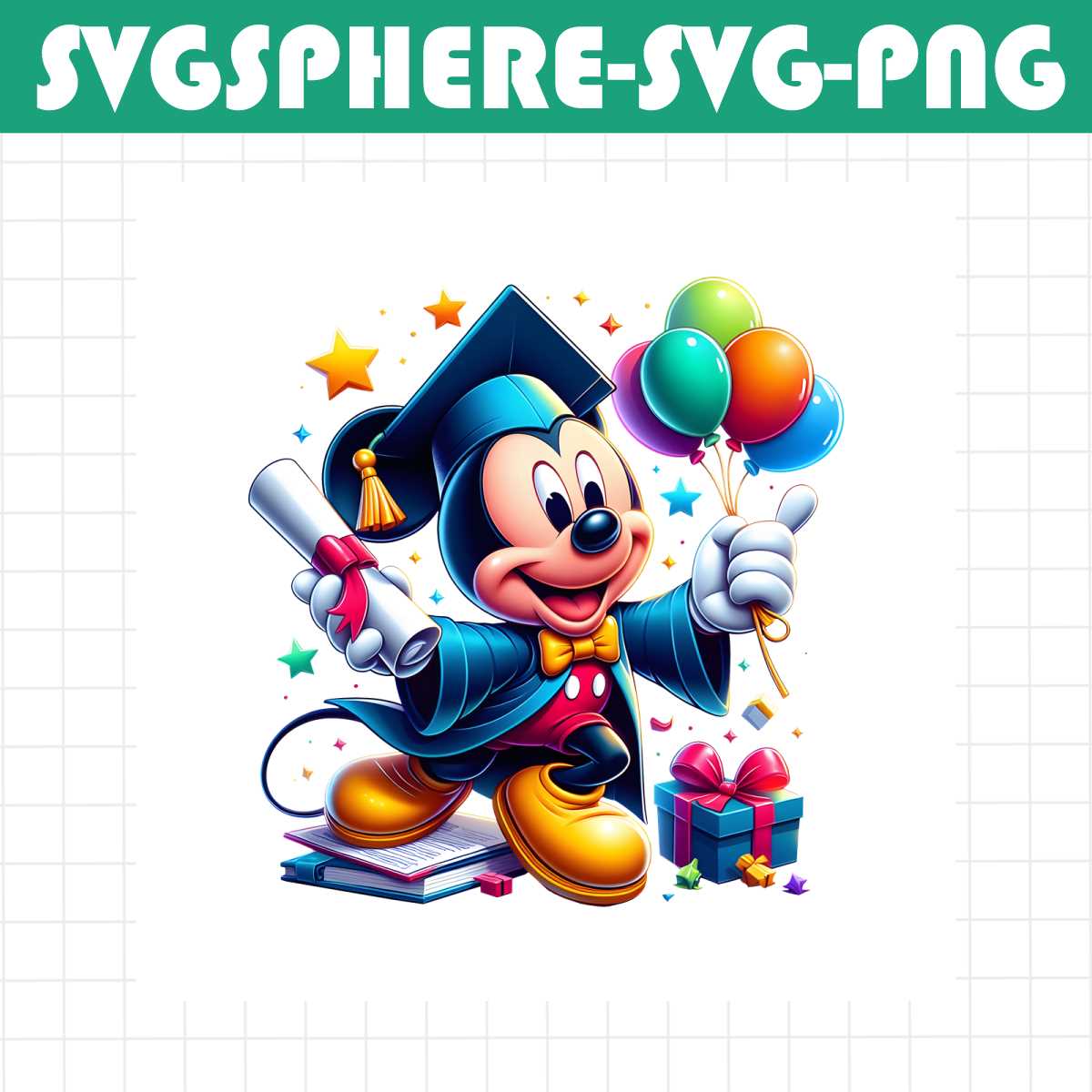Disney Mickey Graduation Balloons PNG | Inspire Uplift