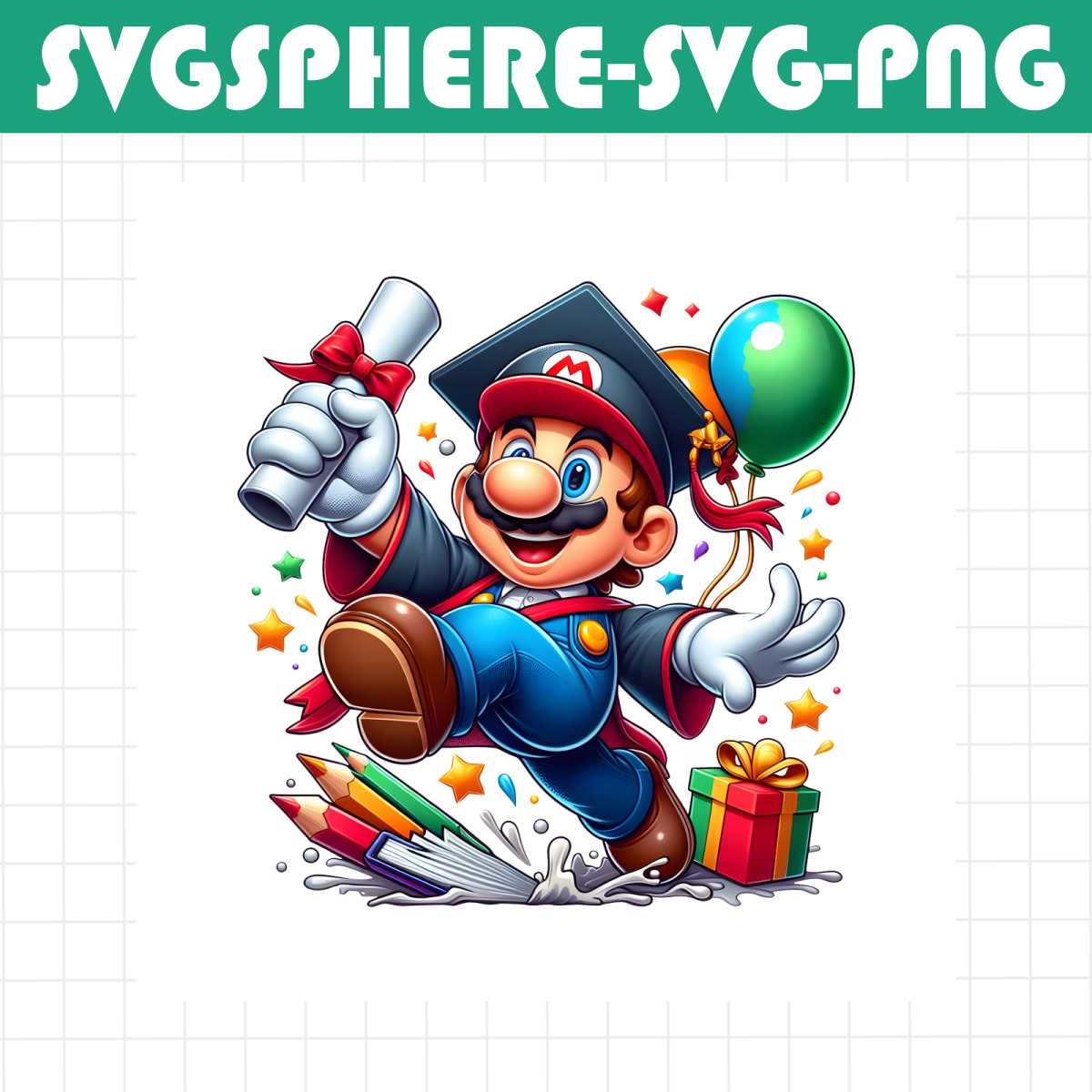 Funny Super Mario Graduation PNG | Inspire Uplift