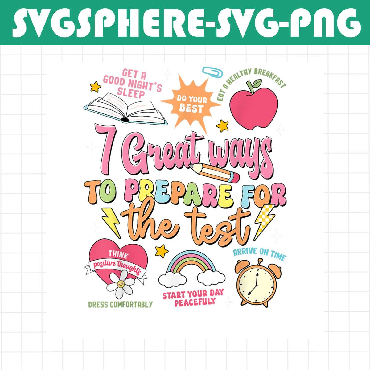 Funny 7 Great Ways Prepare For The Test PNG | Inspire Uplift