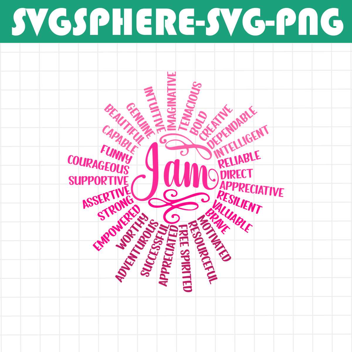 Positive Words Svg | Inspire Uplift