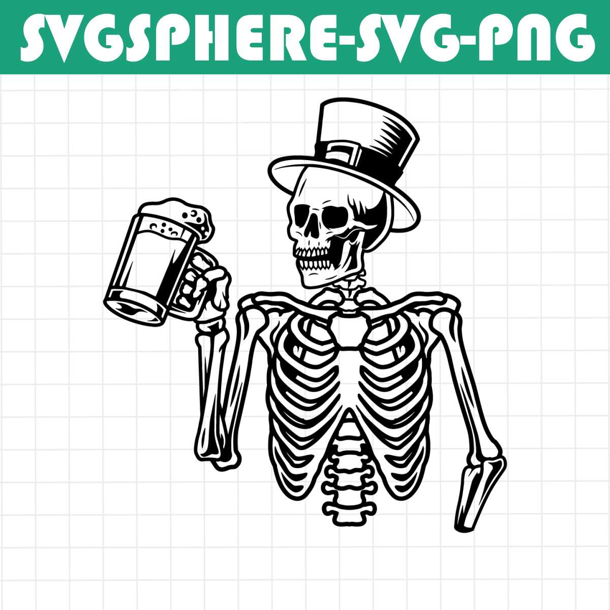 Skeleton Drinking SVG | Lager SVG | Draft Beer SVG | Alcohol | Inspire ...