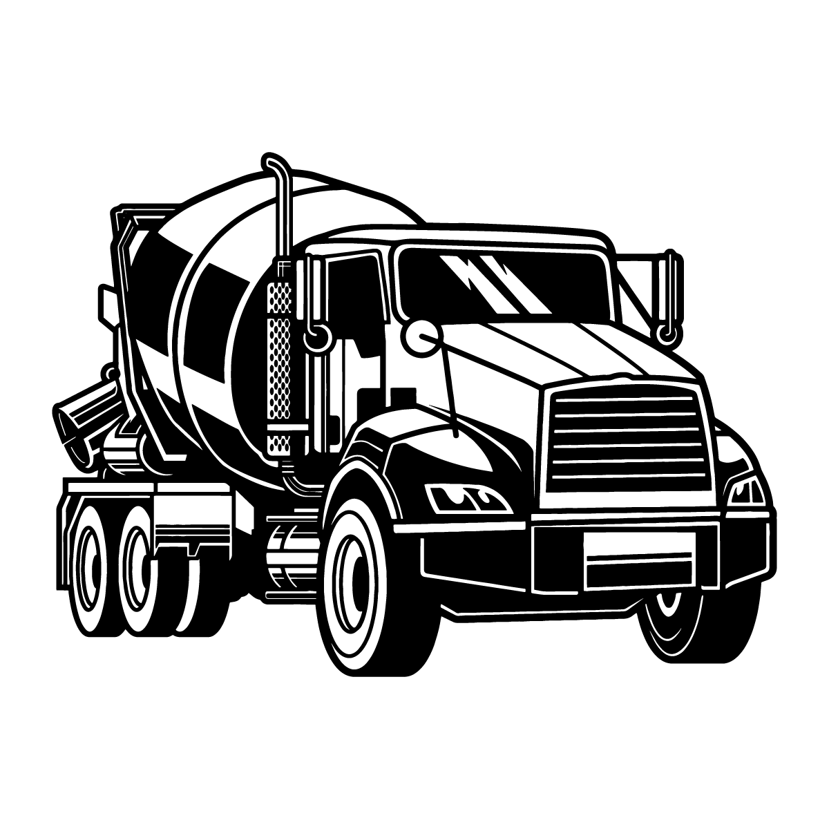 Concrete Mixer Truck Svg Digital Download Files | Inspire Uplift