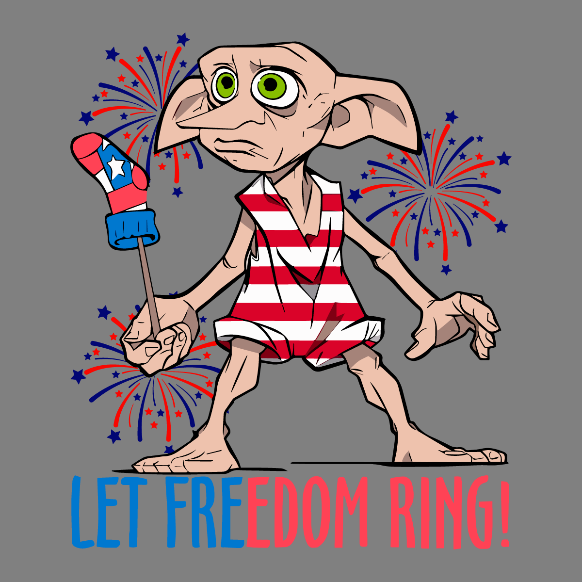 Retro Dobby Harry Potter Let Freedom Ring SVG | Inspire Uplift