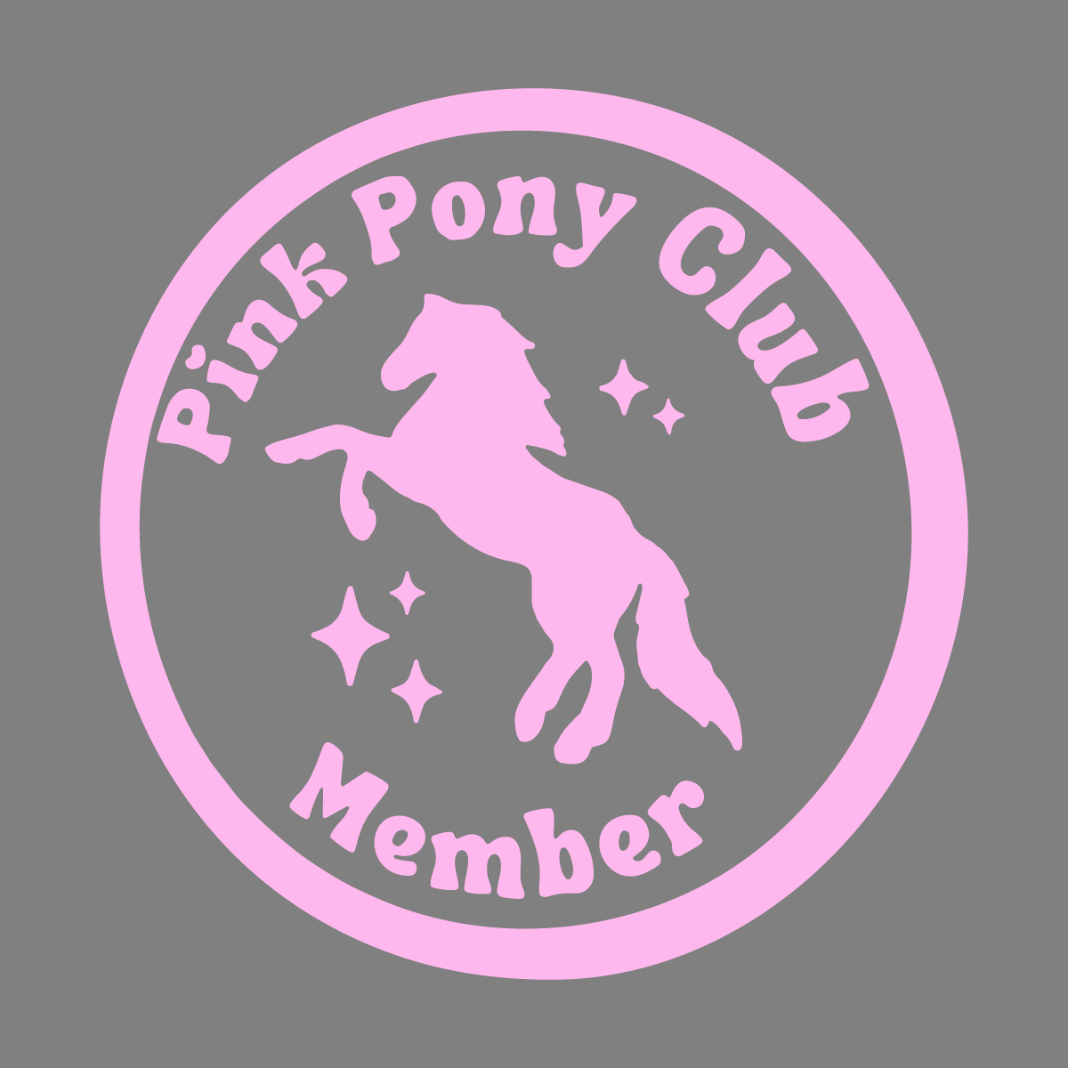 Funny Pink Pony Club Member Logo SVG Digital Download Files | Inspire ...