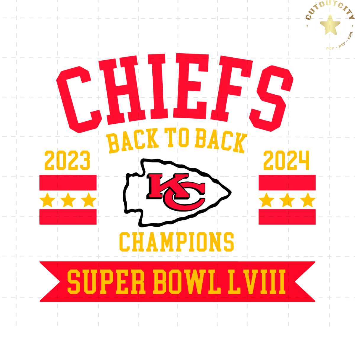 Chiefs Back To Back Champions Super Bowl LVIII SVG | Inspire Uplift
