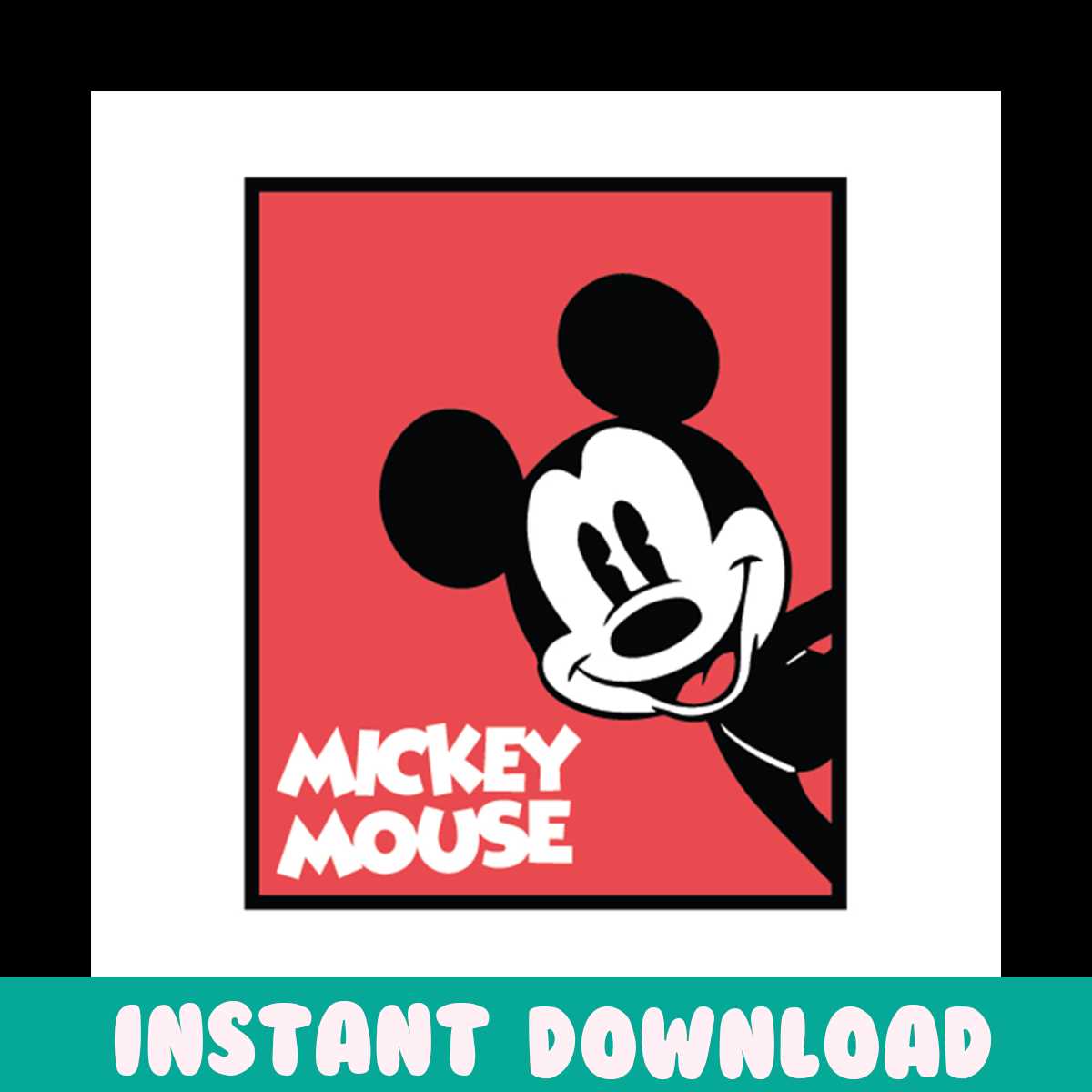 Mickey Red Frame Svg, Disney Svg, Mickey Svg, Mickey Head Sv | Inspire ...