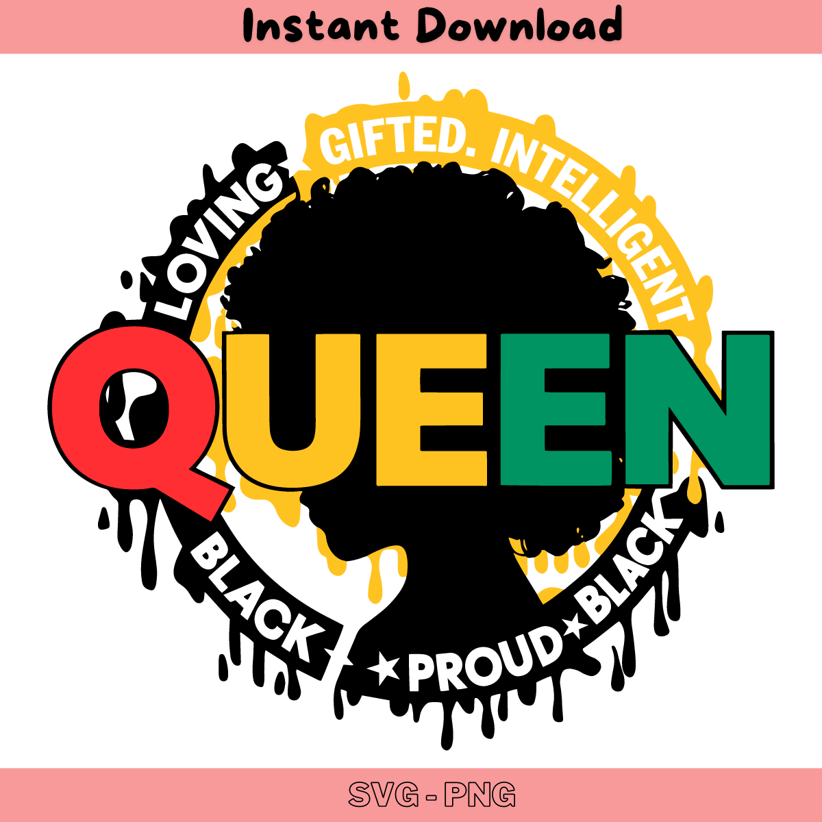 Queen Black Women Happy Juneteenth SVG Digital Download File - Inspire ...