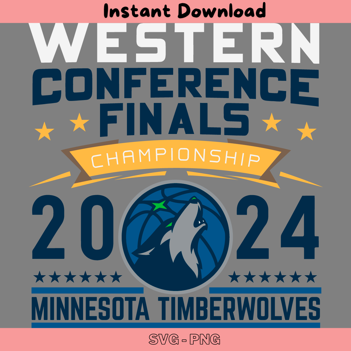 Minnesota Timberwolves 2024 Western Conference Finals SVG | Inspire Uplift