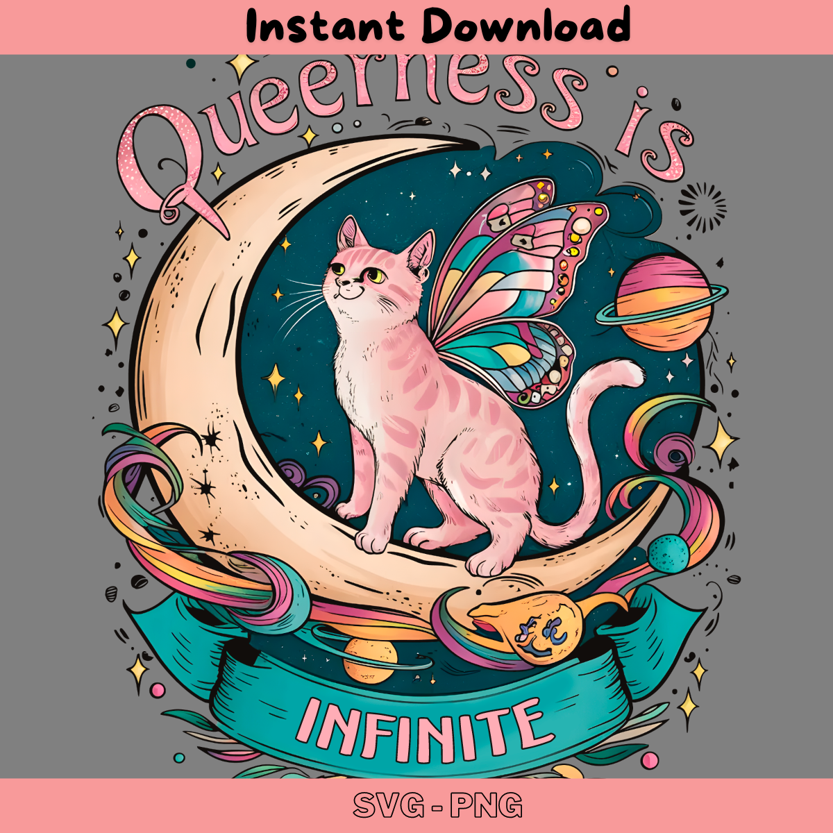 Pride Month Era Queerness Is Infinite PNG - Inspire Uplift