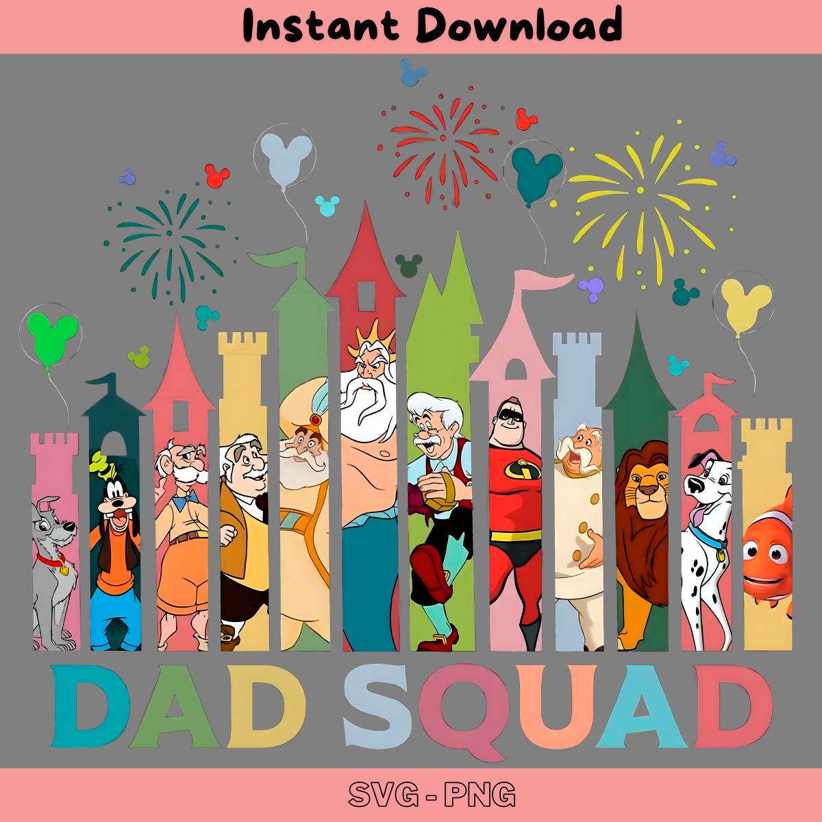 Disney Dad Squad Mouse Dad Characters PNG - Inspire Uplift