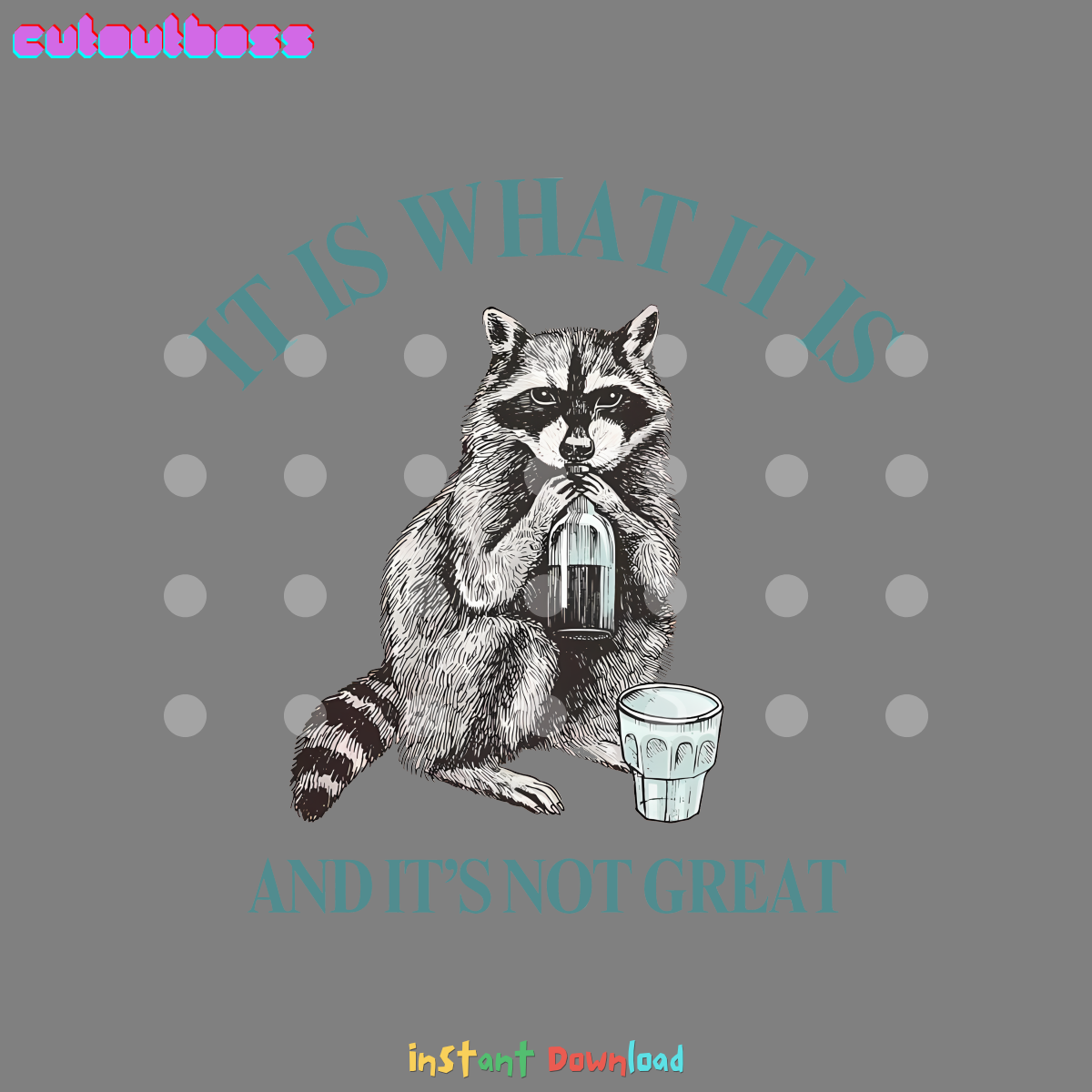 Raccoon It Is What It Is And It Is Not Great PNG | Inspire Uplift