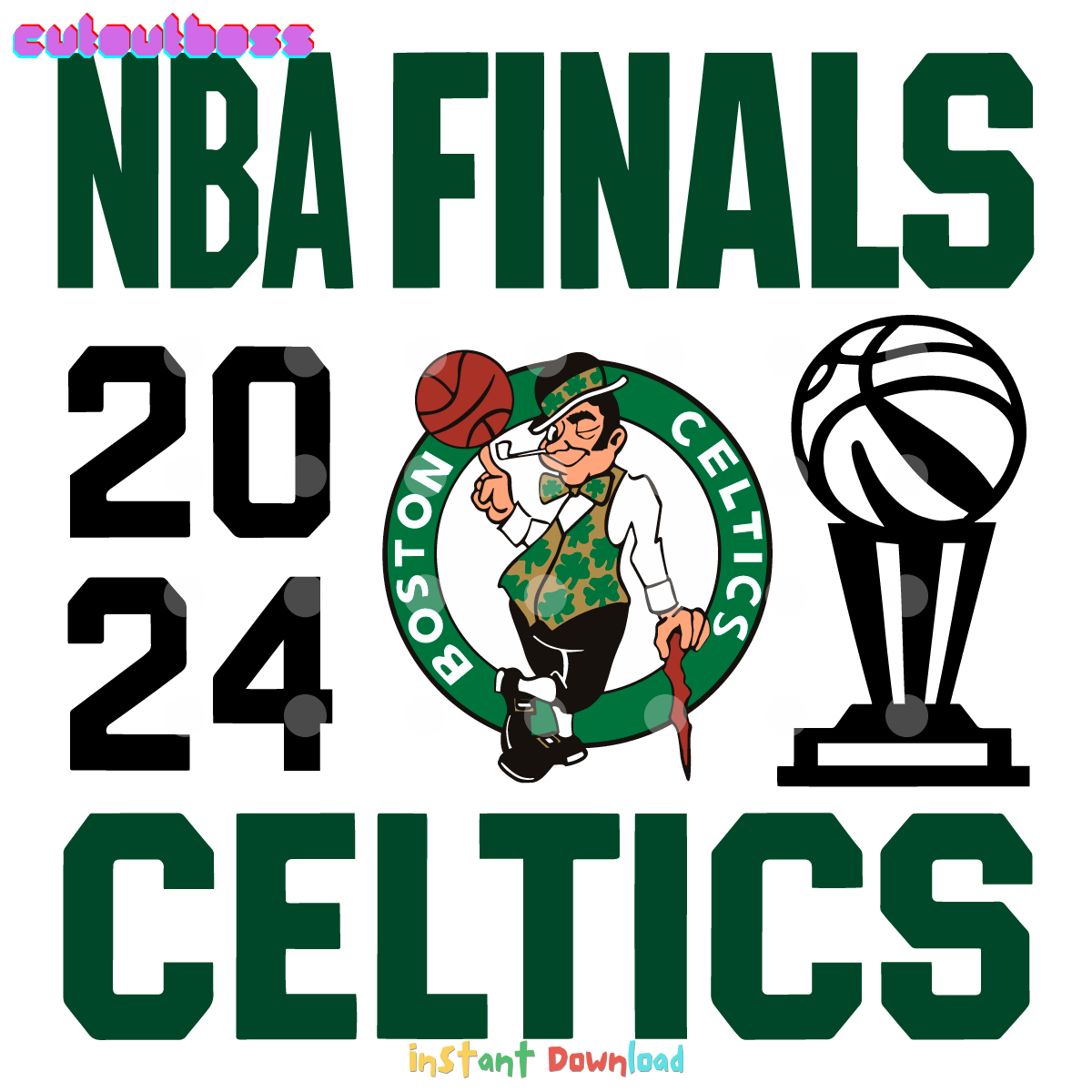 NBA Finals 2024 Celtics Basketball SVG Digital Download File - Inspire ...