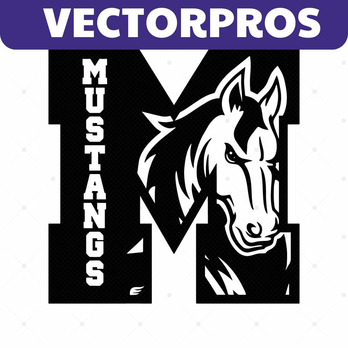 Mustangs Team Logo svg,Mascot Inside Letter,Mustang Team Log | Inspire ...