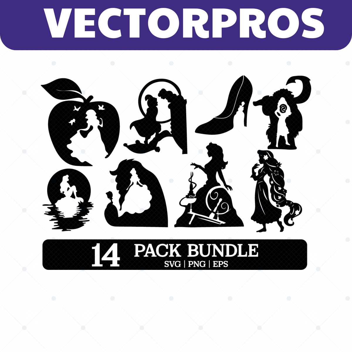 COD996 Princess silhouette svg bundle, Snow White SVG, Princ | Inspire ...