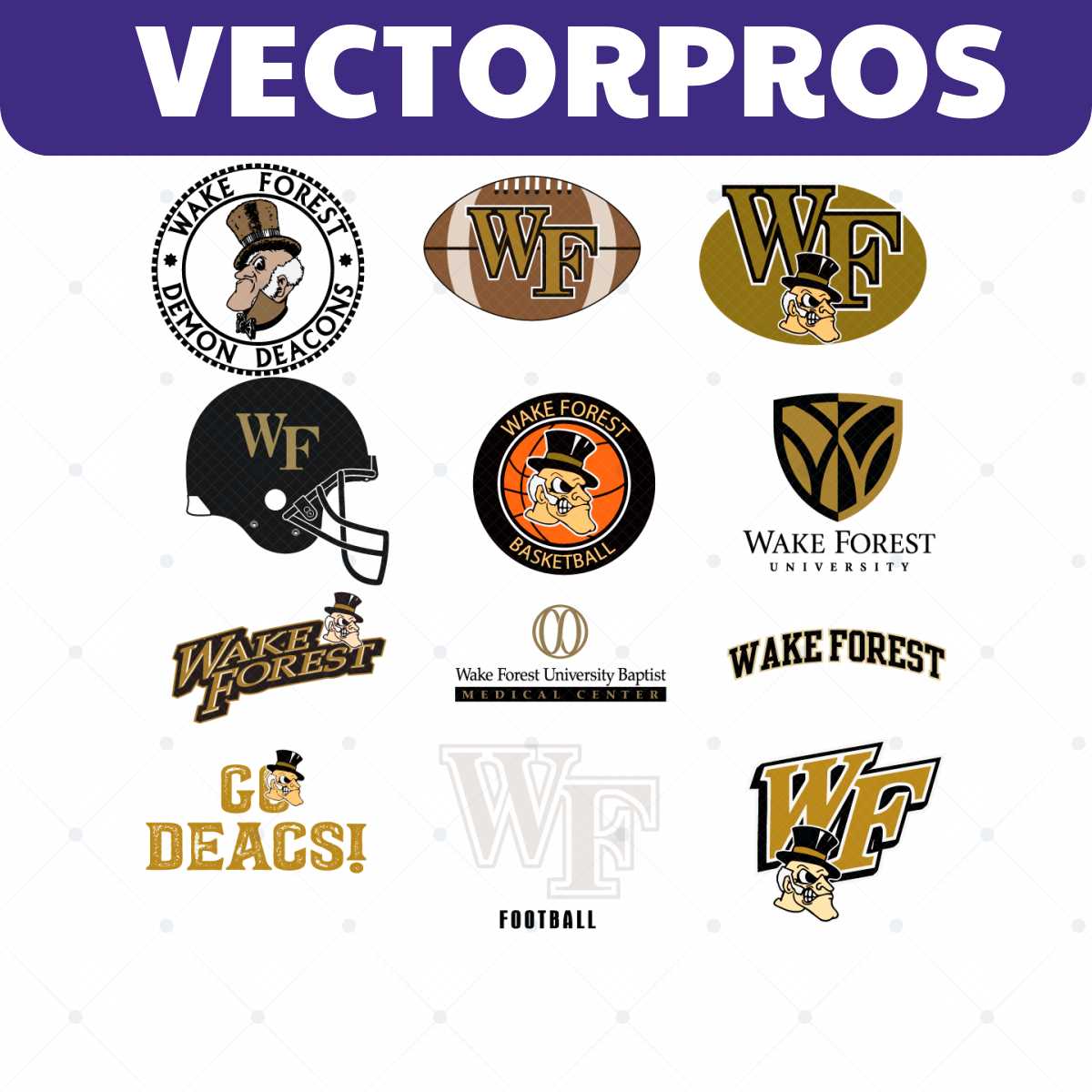 Wake Forest University Logo SVG Bundle | Inspire Uplift