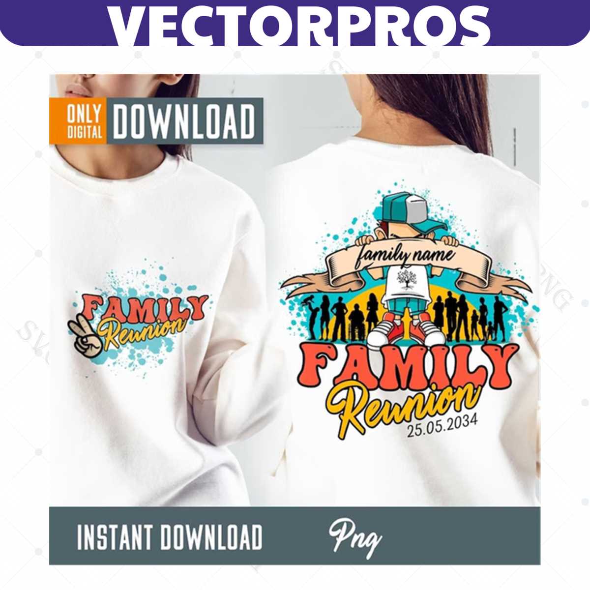 Retro family reunion custom name sublimation design png, fam | Inspire ...