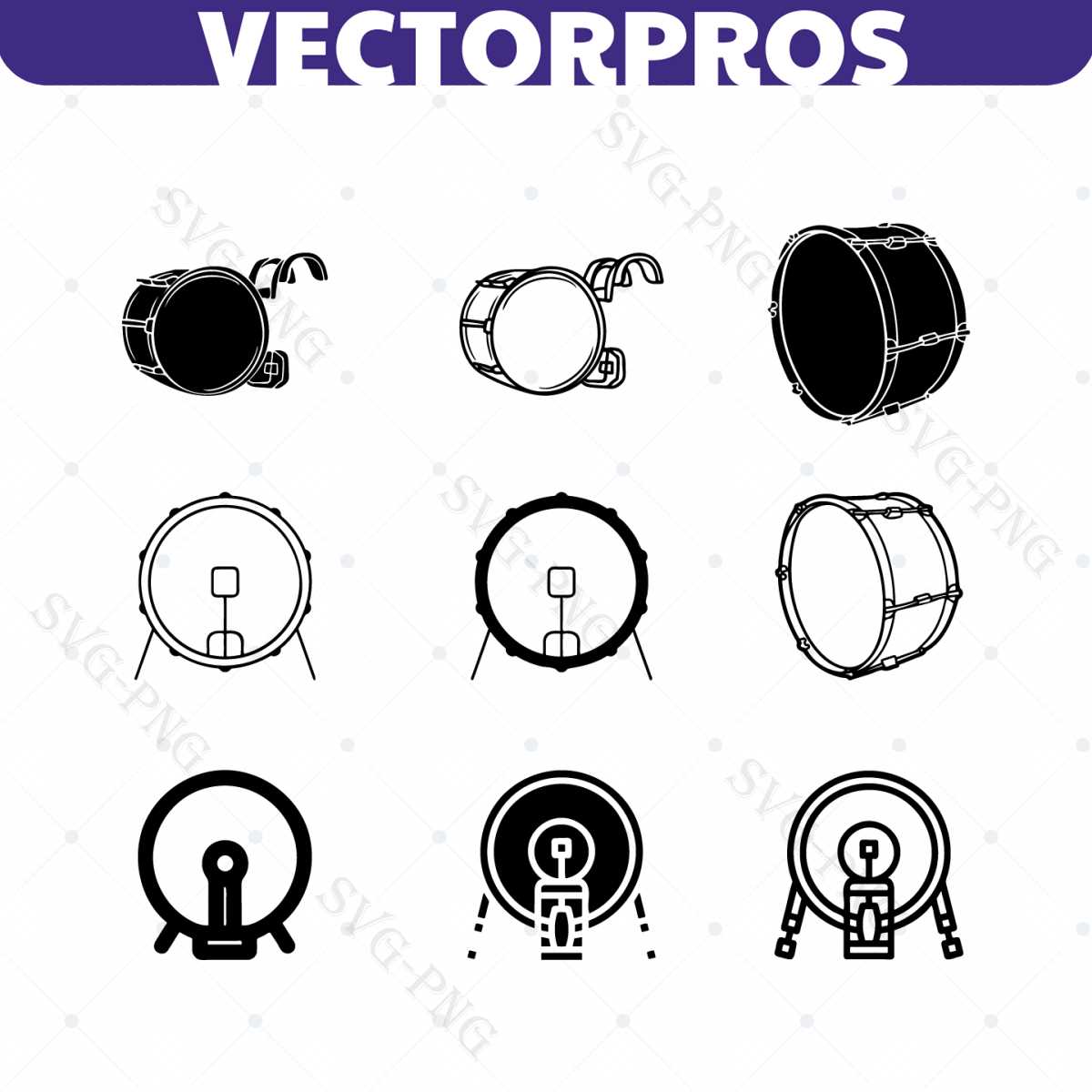 Bass Drum SVG, Music Svg, Drum Clipart, Svg files for Cricut | Inspire ...