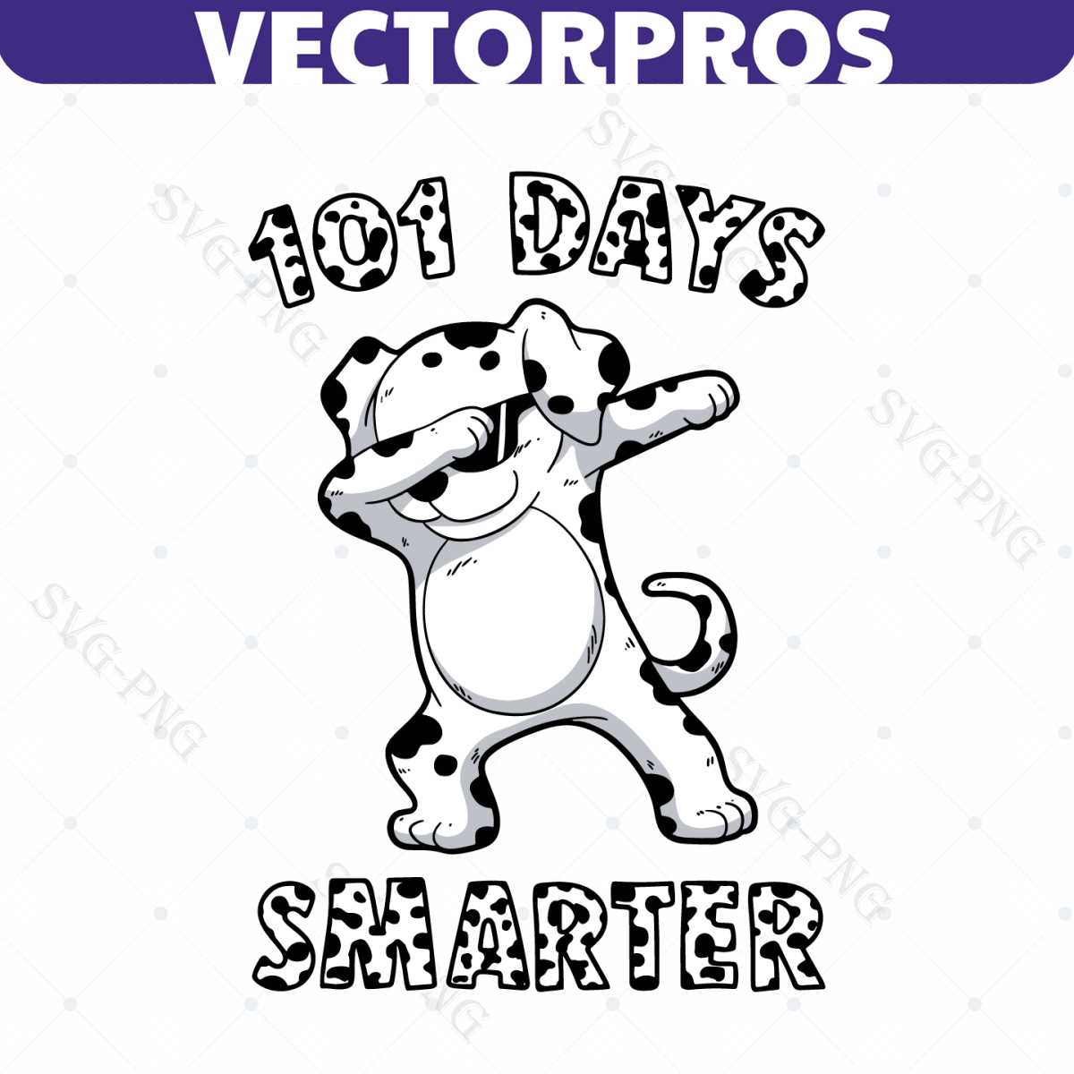 101 Days Of School Dalmatian Dog Svg, 101 Days Smarter Svg | Inspire Uplift
