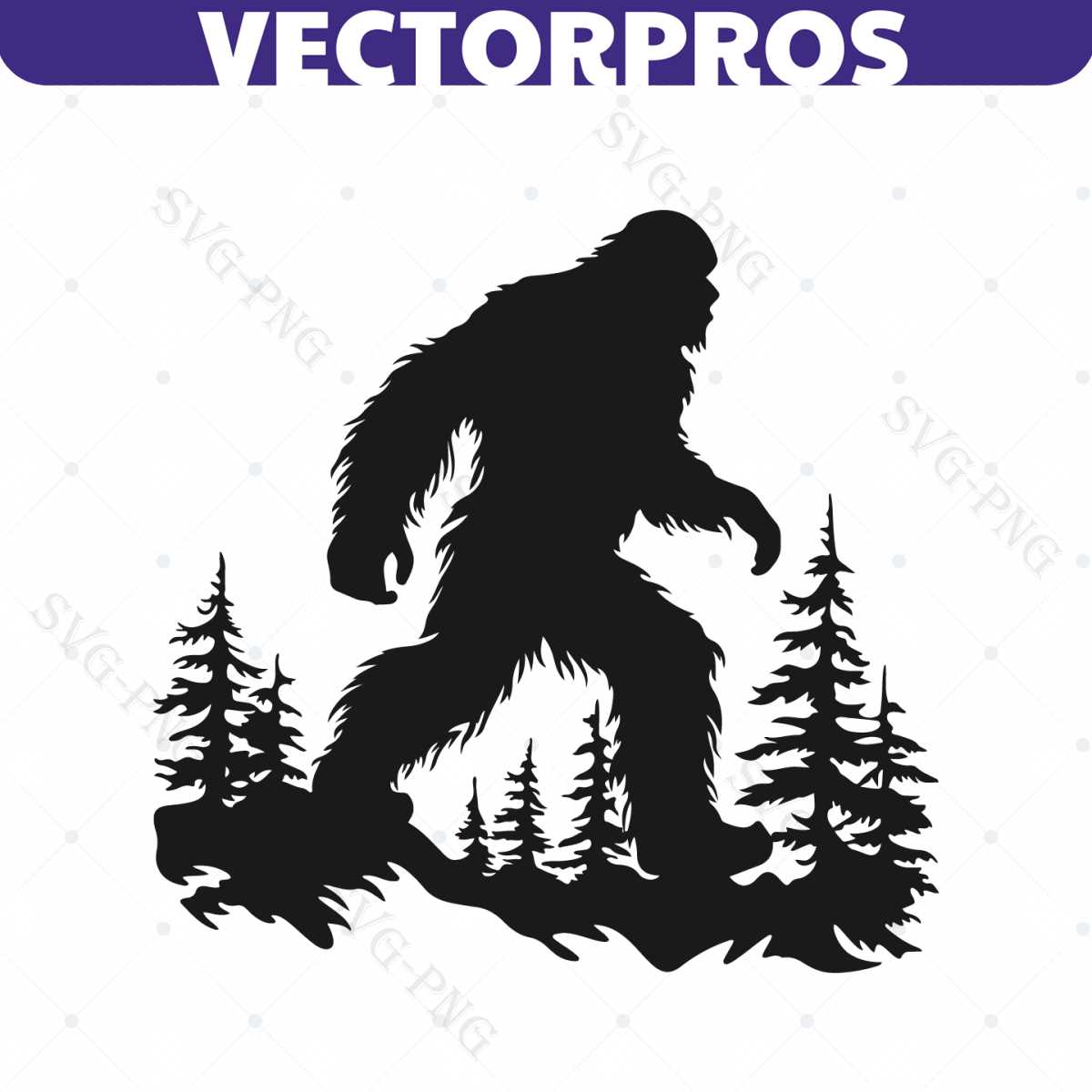 Bigfoot SVG Bigfoot in forest - Big foot svg, bigfoot png, b - Inspire ...
